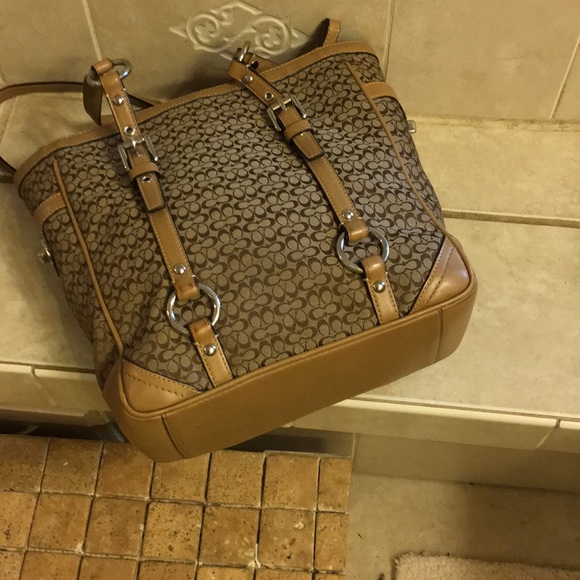 Coach | Bags | Coach F11526 Khaki Signature Bag | Poshmark